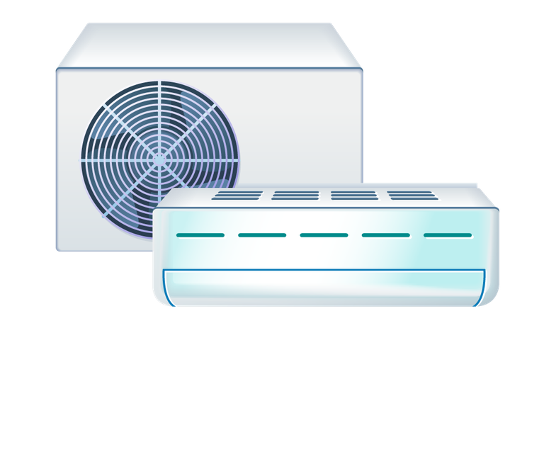 air conditional household appliances ico... | Magipik Free Vector