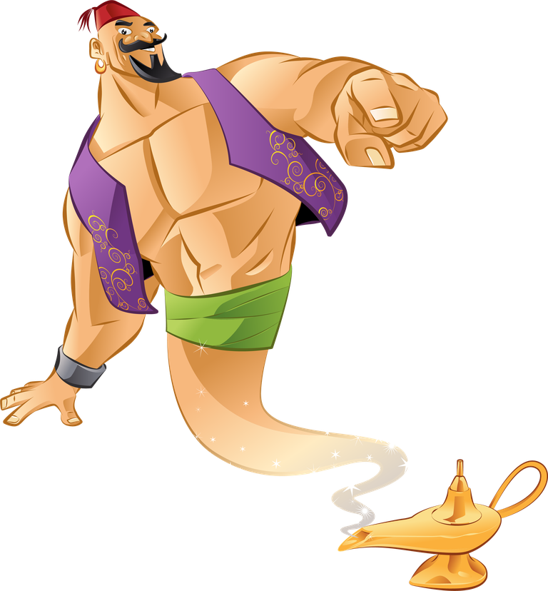 free aladdin genie fairy tale vector 950... | Magipik Free Vector