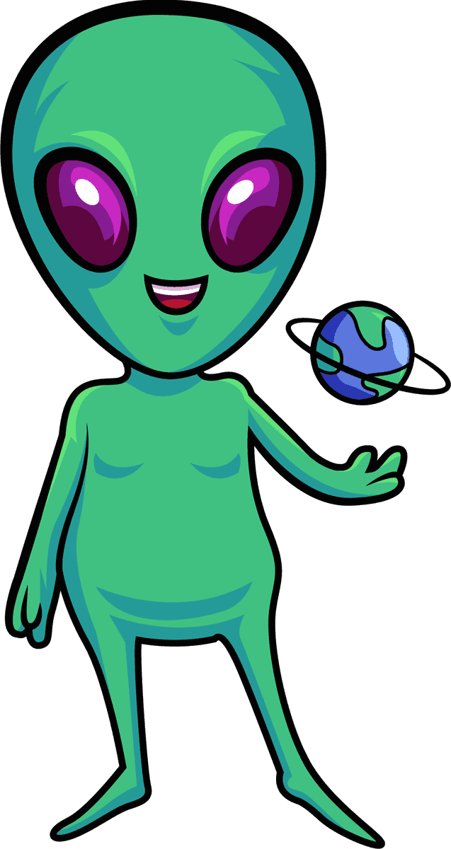 free alien alien icons funny cartoon vector 142085