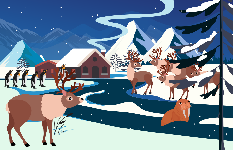 free animals that live in cold places vector 673380