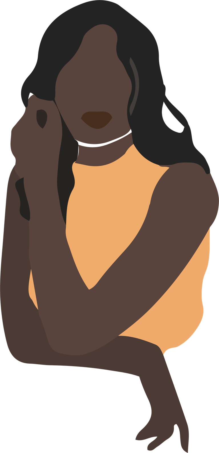 free art abstract obiect drawing girl an... | Magipik Free Vector