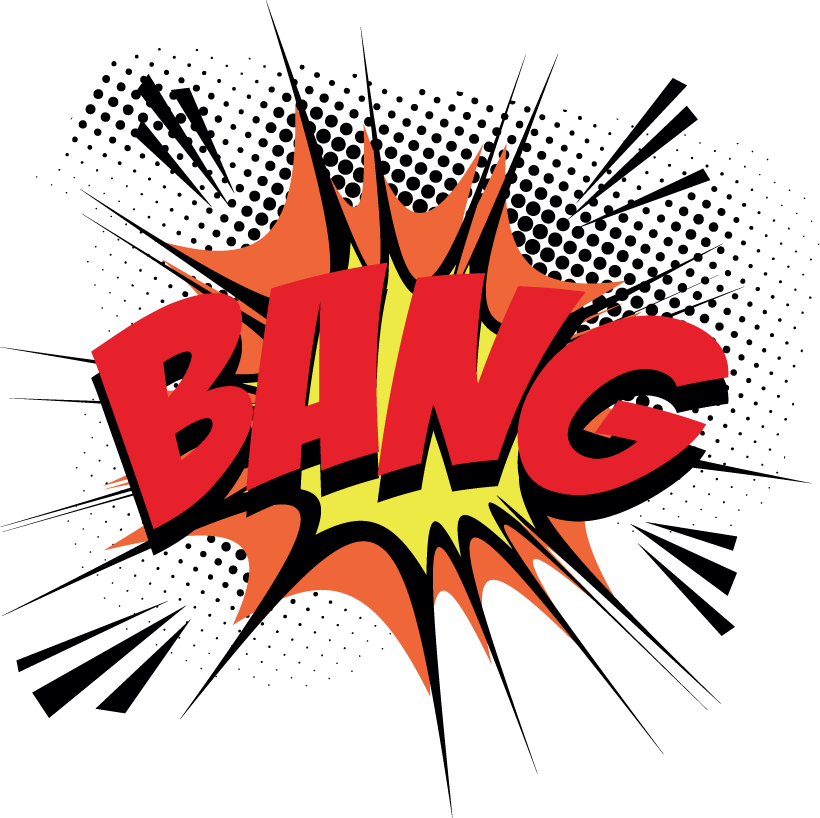 art objects comics logos vector showcasing bold bang explosion effect ...