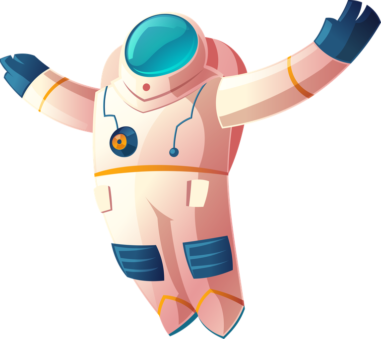 free astronauts living in space cartoon vector 200844