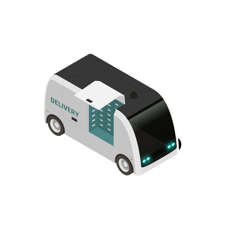 free autonomous vehicles isometric icons vector 898755