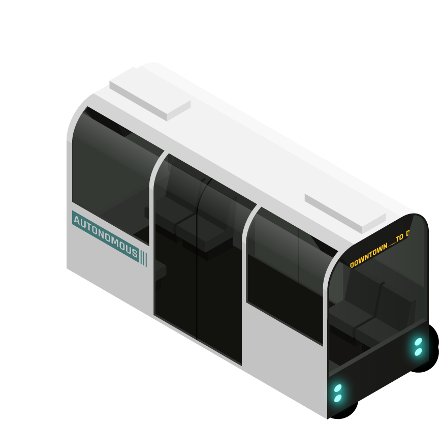 free autonomous vehicles isometric icons vector 26406