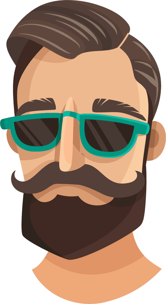 free cartoon style avatar illustration v... | Magipik Free Vector