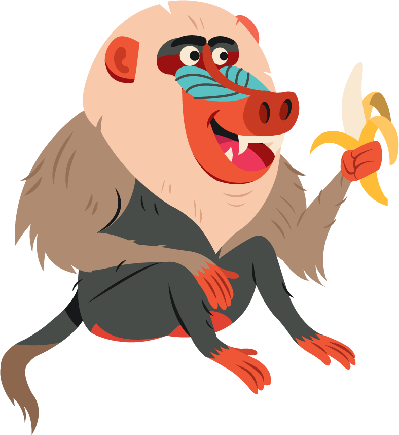 free baboons tropical animals icons cute... | Magipik Free Vector