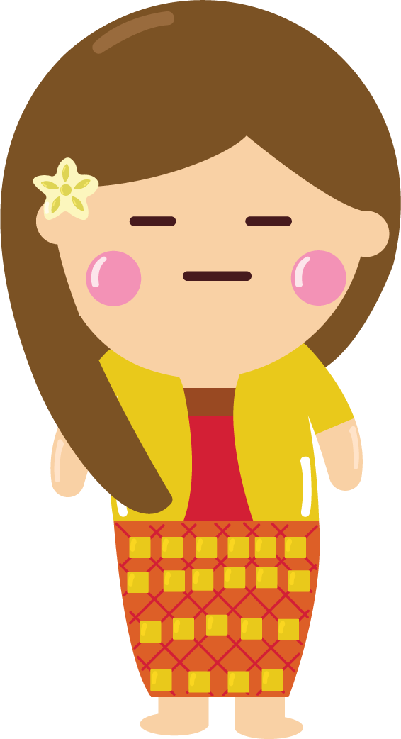 free bali girl stickers icons collection... | Magipik Free Vector
