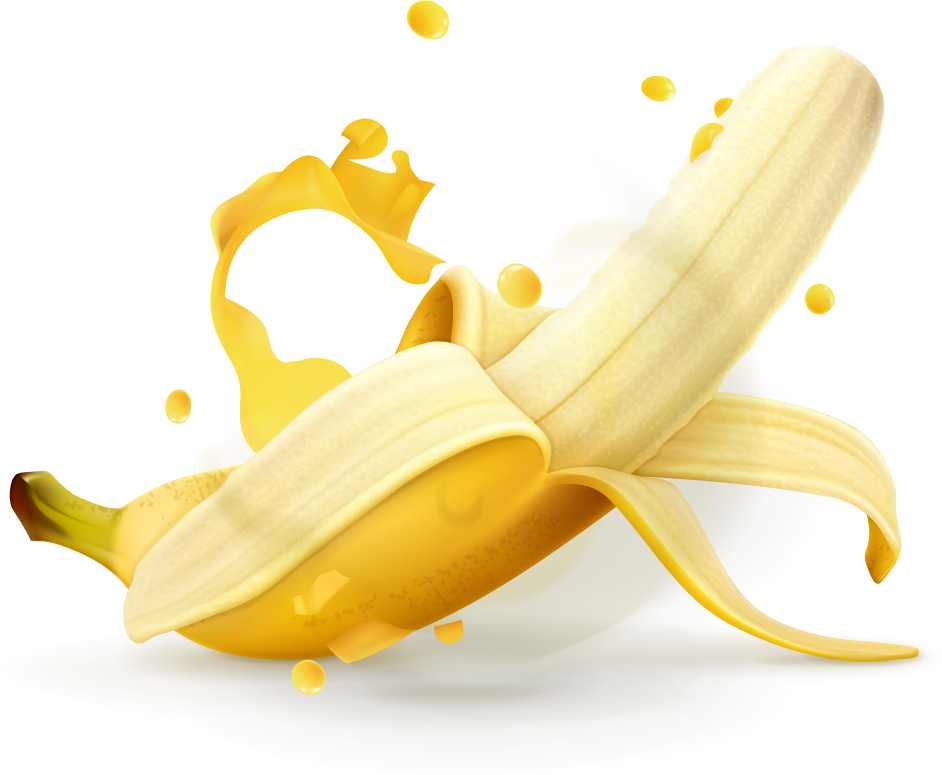 banana juice and splash vector illustration for refreshing tropical ...