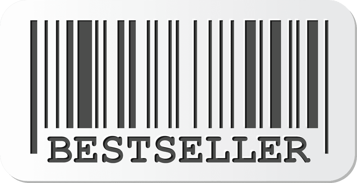 creative barcode vector showcasing bestseller label with clear lines ...