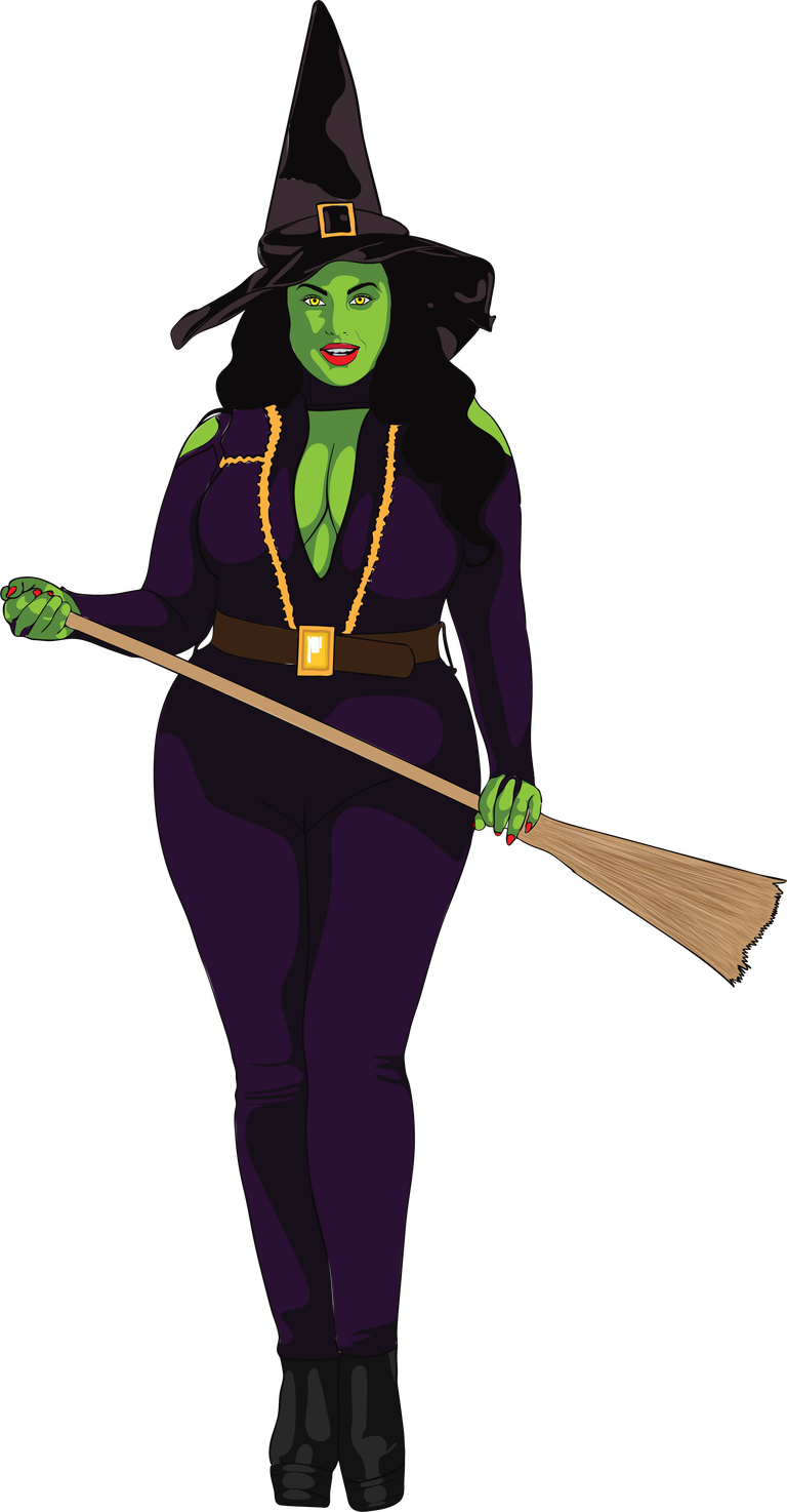 free beautiful witch five halloween witches vector 590382