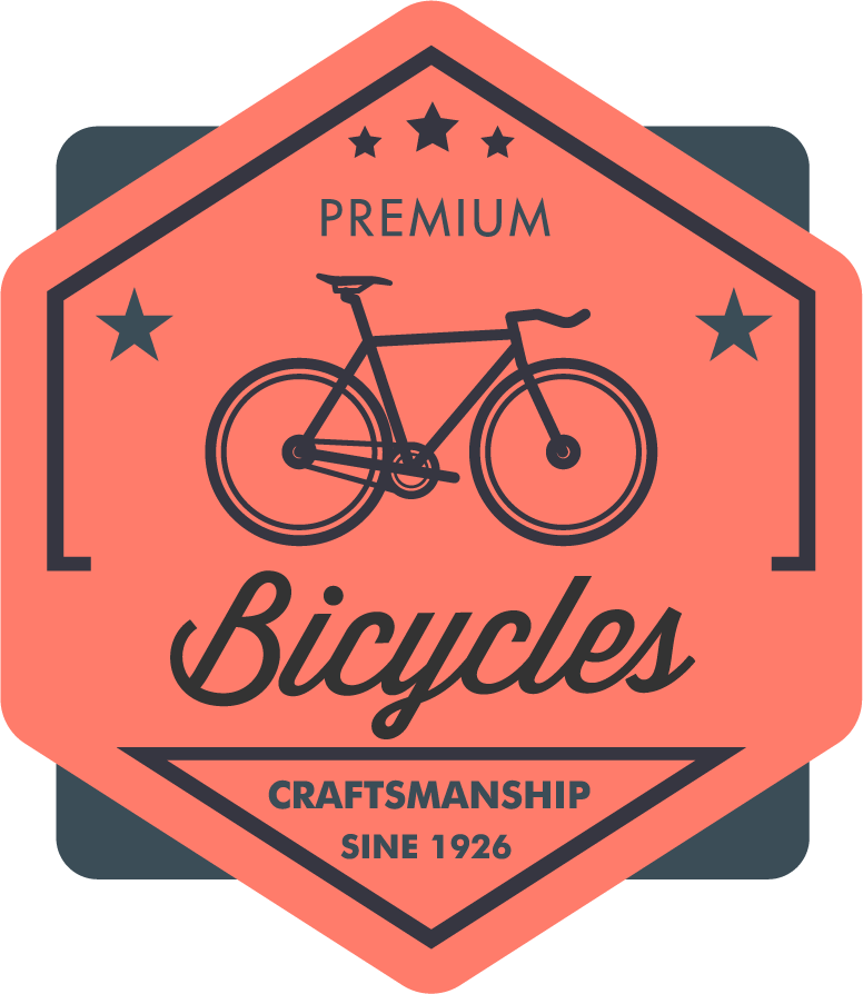 free bicycle logos illustration in vinta... | Magipik Free Vector