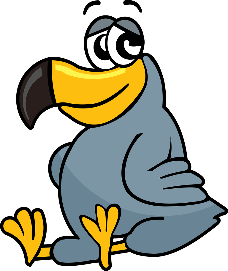 playful bird dodo cartoon character pose... | Magipik Free Vector