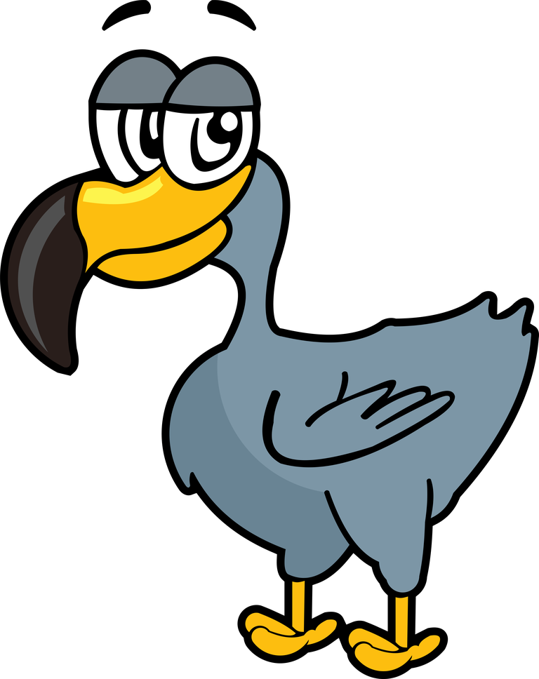 free bird dodo cartoon character pose vector 336800