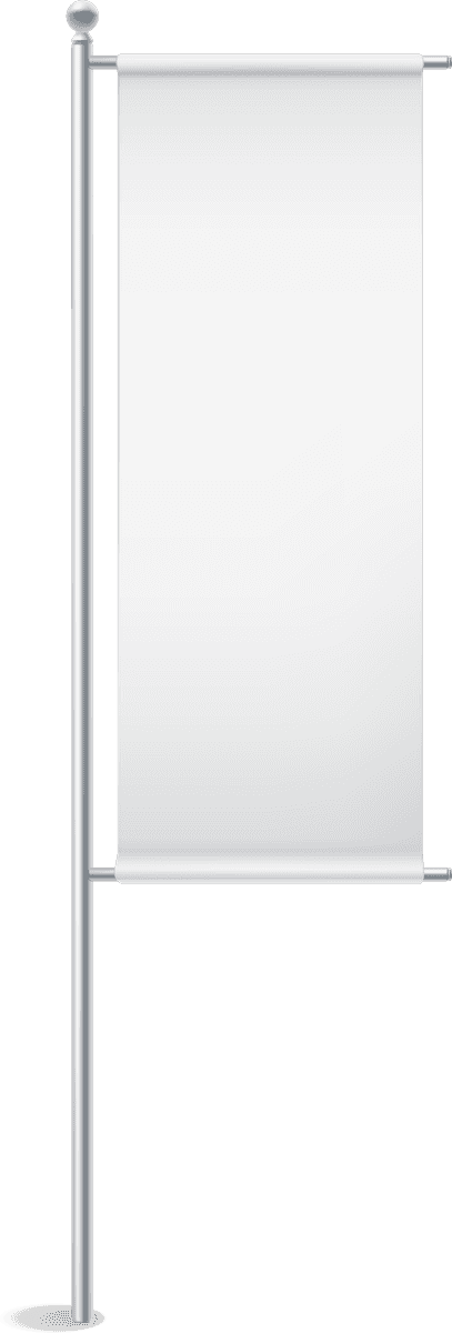 free blank white flags banners realistic set vector 308523