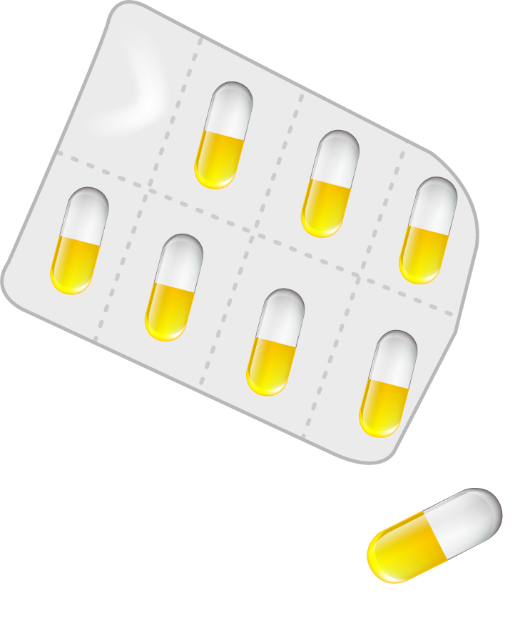 blister packs medical container set for ... | Magipik Free Vector