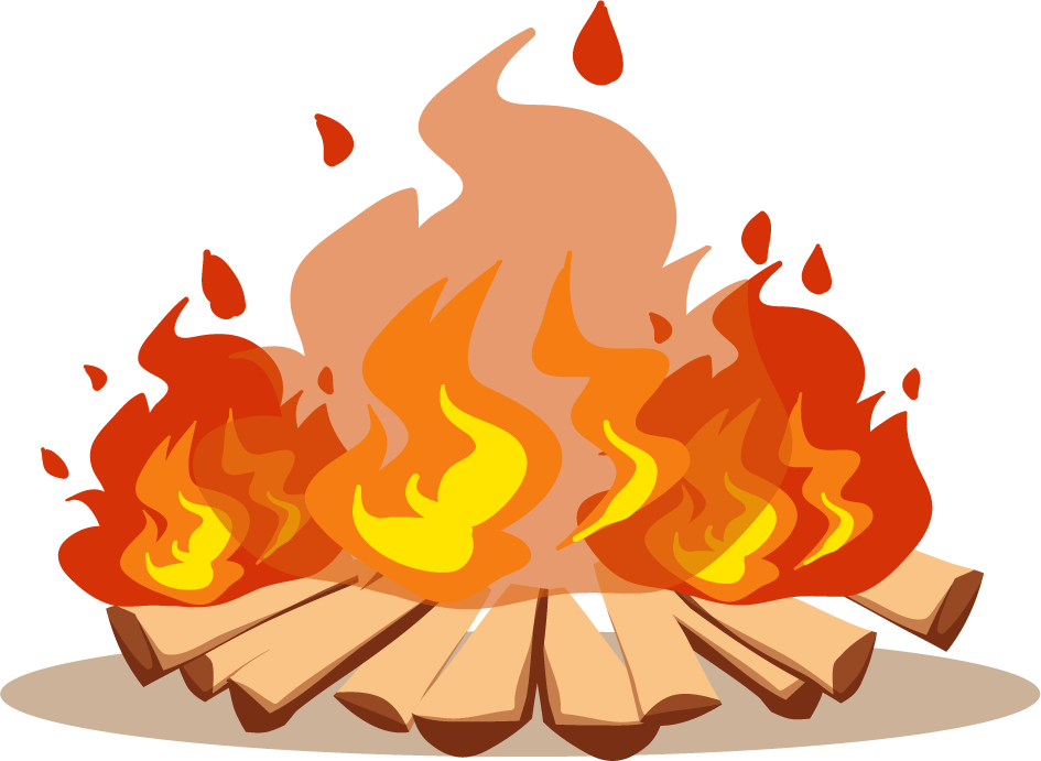 free bonfire night scene with goblin troll vector 973977