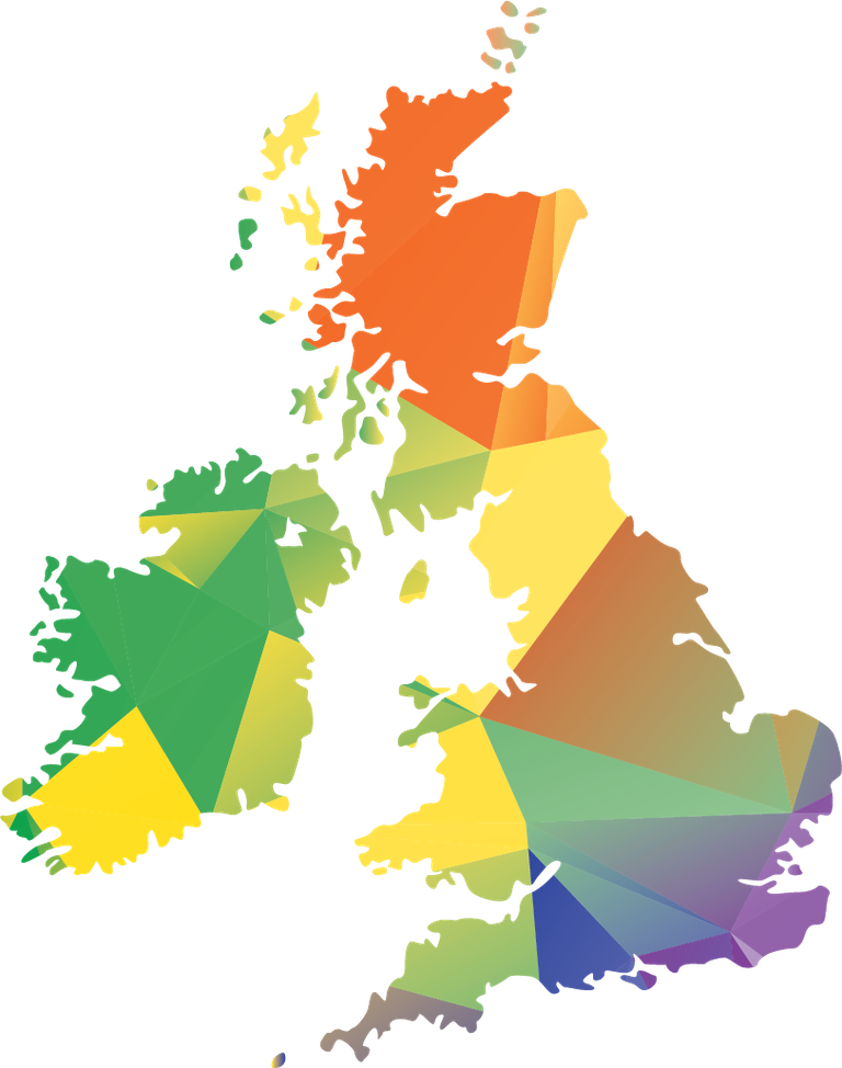 free british and irish isles polygonal i... | Magipik Free Vector