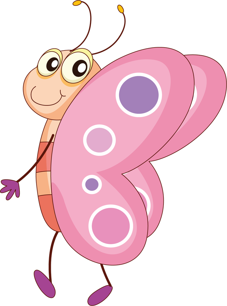 free butterfly happy insect on the train vector 91778