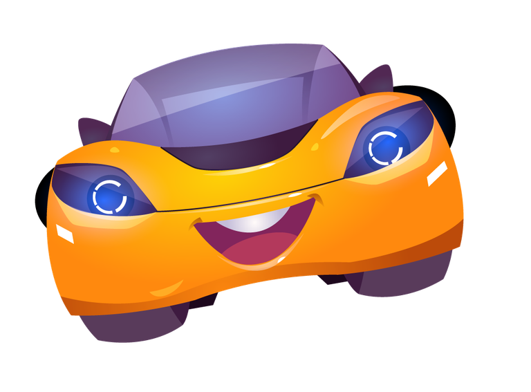 free cartoon car character express happy... | Magipik Free Vector
