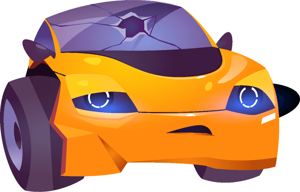 free cartoon car character express happy sad vector 991374