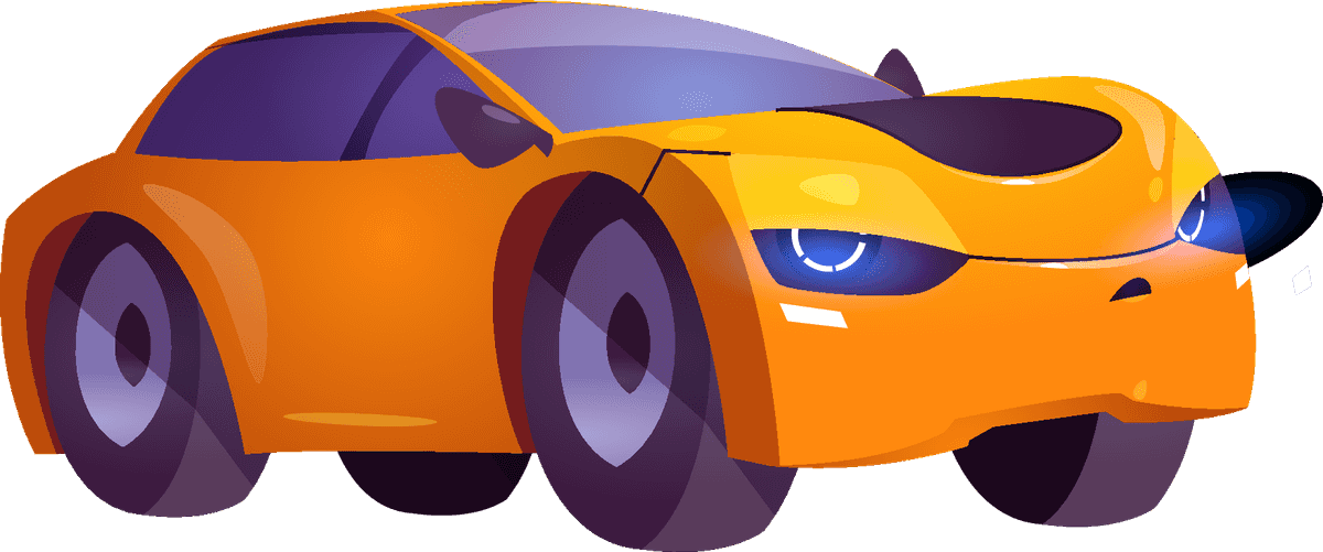 free cartoon car character express happy sad vector 400526