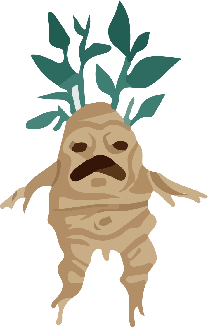 funny cartoon characters ginseng with expressive features for playful ...