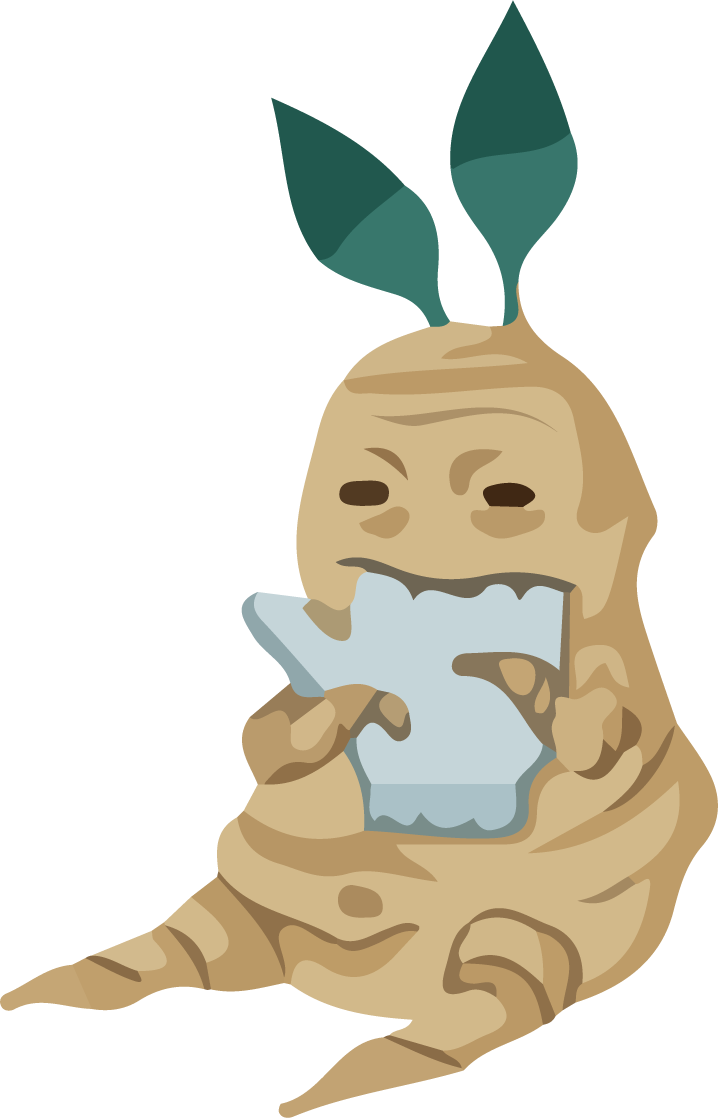 cartoon characters ginseng funny vector depicting a quirky plant ...