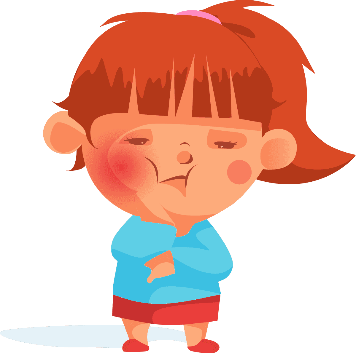 free cartoon collection sick child figur... | Magipik Free Vector