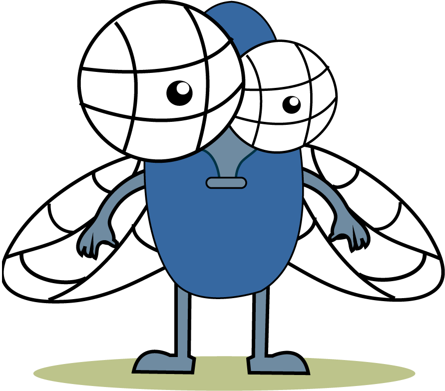 free cartoon insect character with googl... | Magipik Free Vector