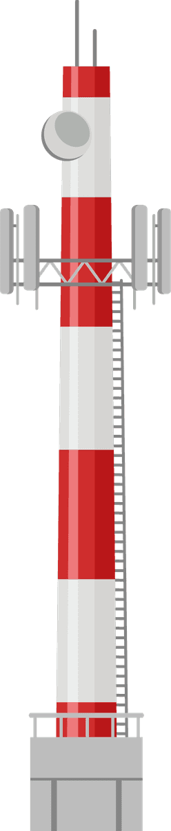 free cartoon radio towers illustration vector 583525