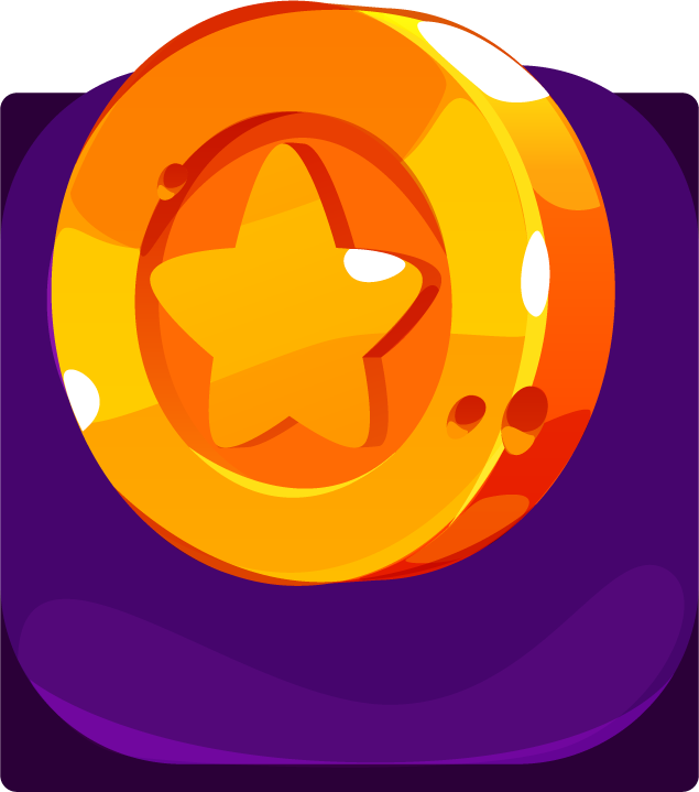 free cartoon skull coin star xp gold cup... | Magipik Free Vector