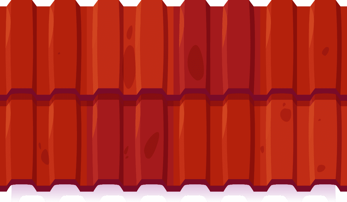 cartoon style roof top with vibrant colo... | Magipik Free Vector