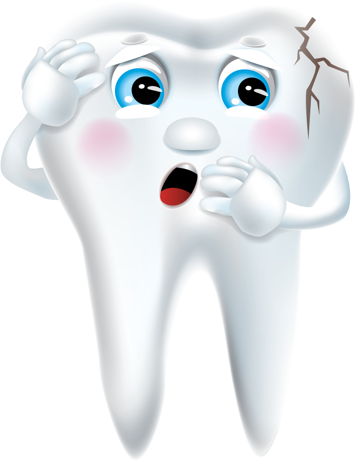 cartoon tooth amusing tooth vector showing a worried expression about ...