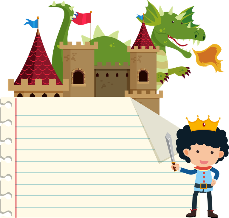 free castle notes isolated fairytale car... | Magipik Free Vector