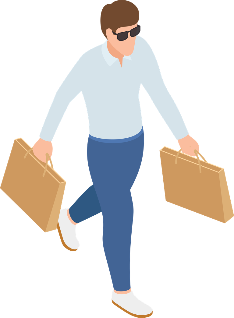 free casual city people isometric icons with vector 62658