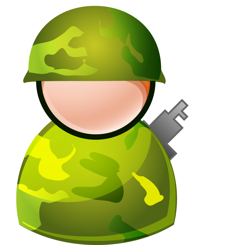 military character icon people icons vector for army training and ...