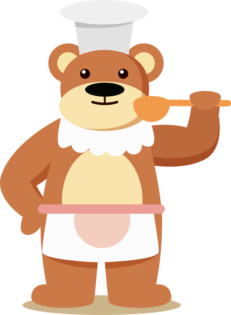 free chef bear with various activity for vector 482337