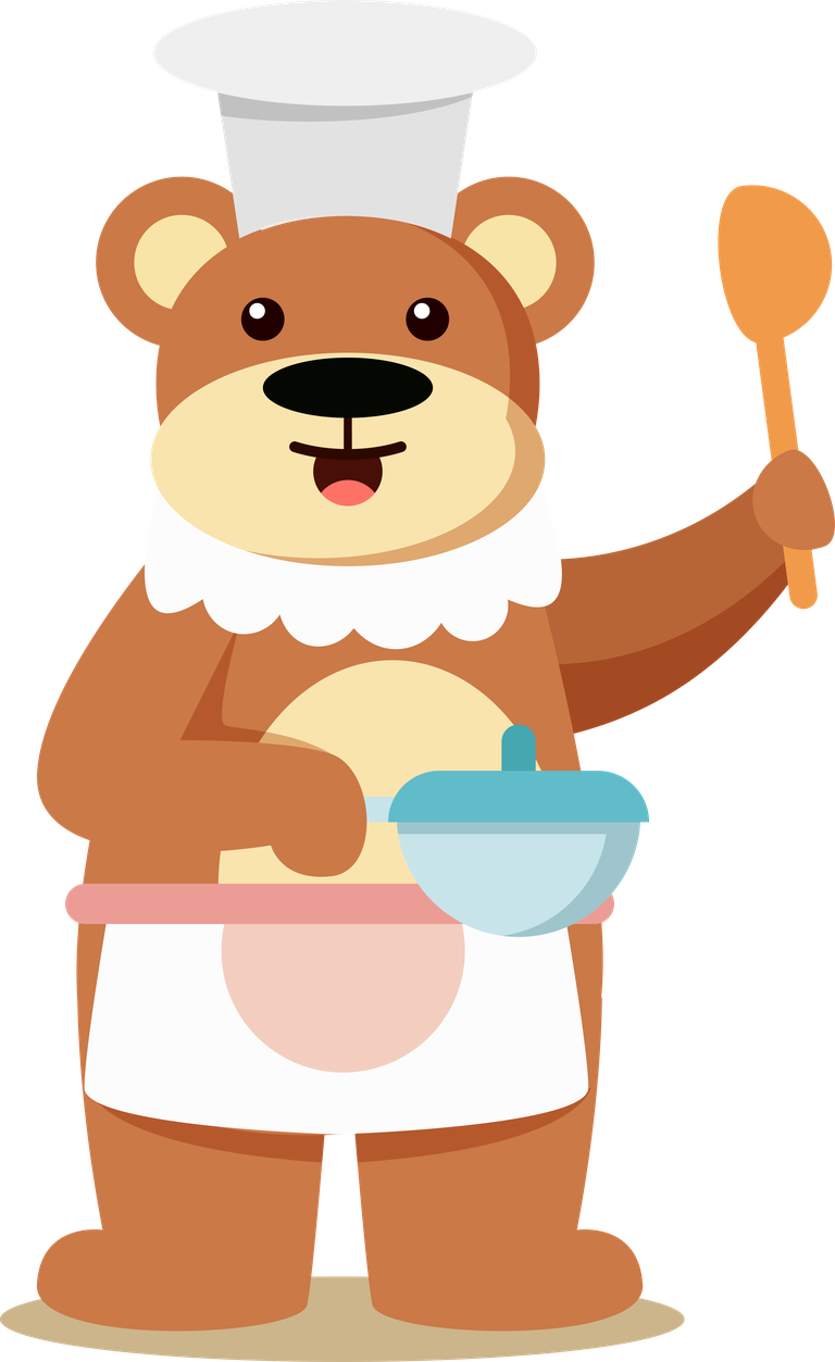 free chef bear with various activity for vector 98745