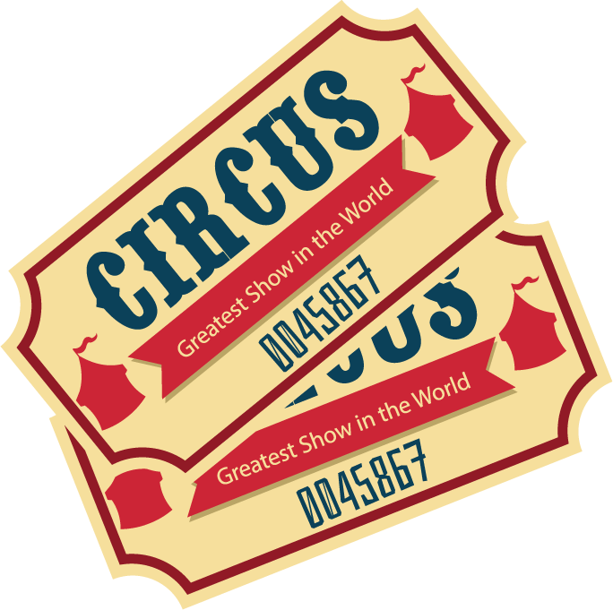 free circus ticket circus elements anima... | Magipik Free Vector