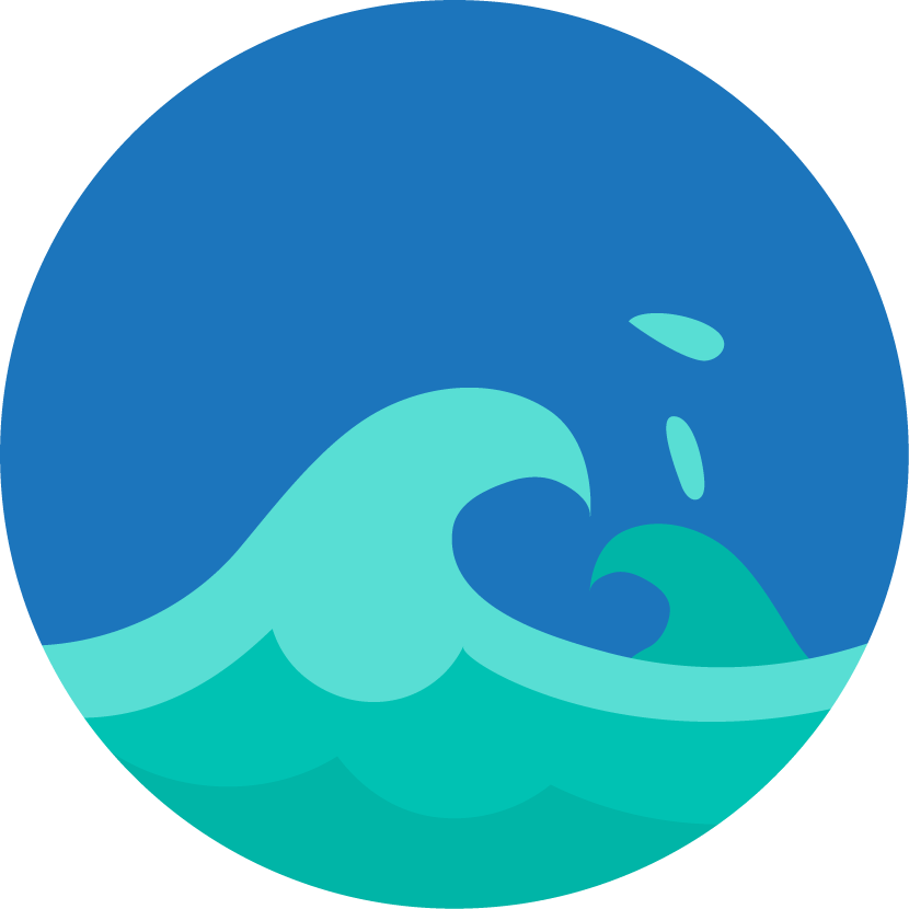 free Abstract sea waves in round shape vector 516270