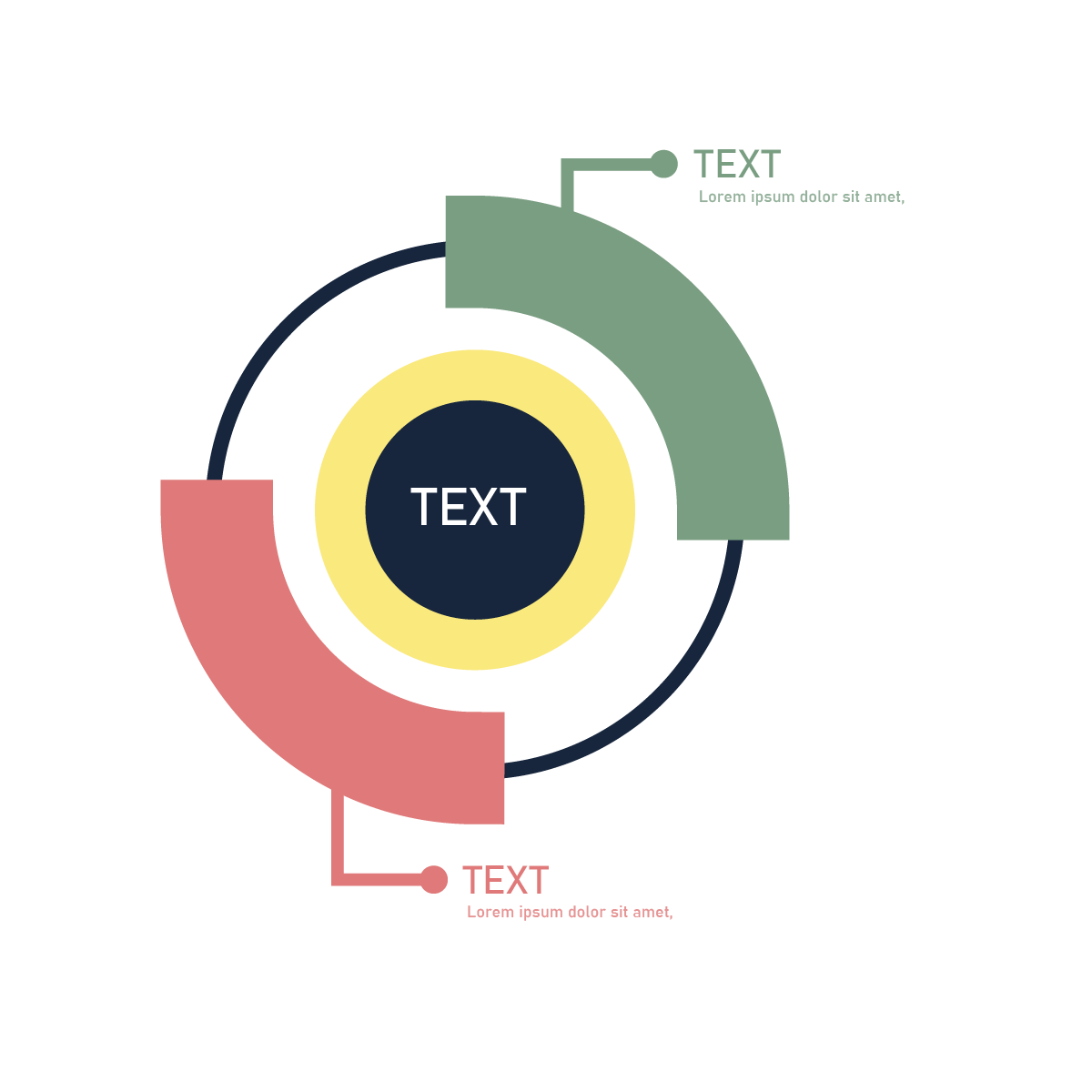 free colorful circular charts for data vector 567919