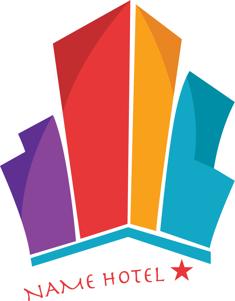 free colorful modern feeling hotel logos... | Magipik Free Vector