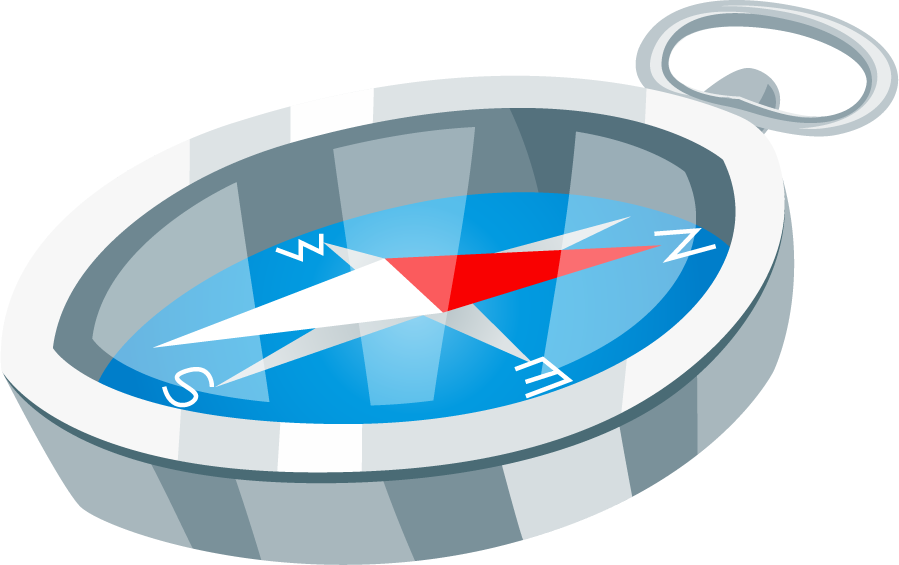 compass camping scouting elements set wi... | Magipik Free Vector