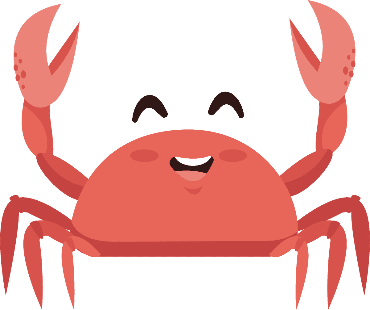 free crab sea creatures icons funny cartoon vector 906445