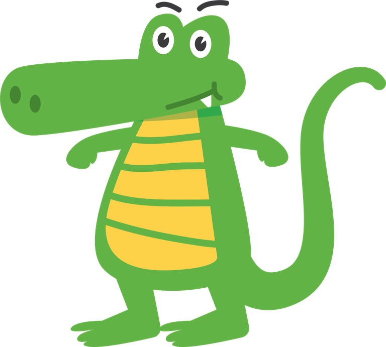 free crocodile gator cartoon character v... | Magipik Free Vector