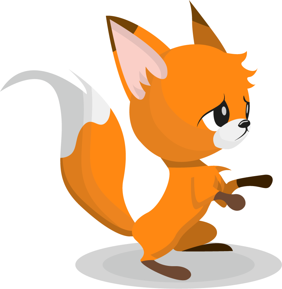 free cute cartoon red fox funny animal v... | Magipik Free Vector