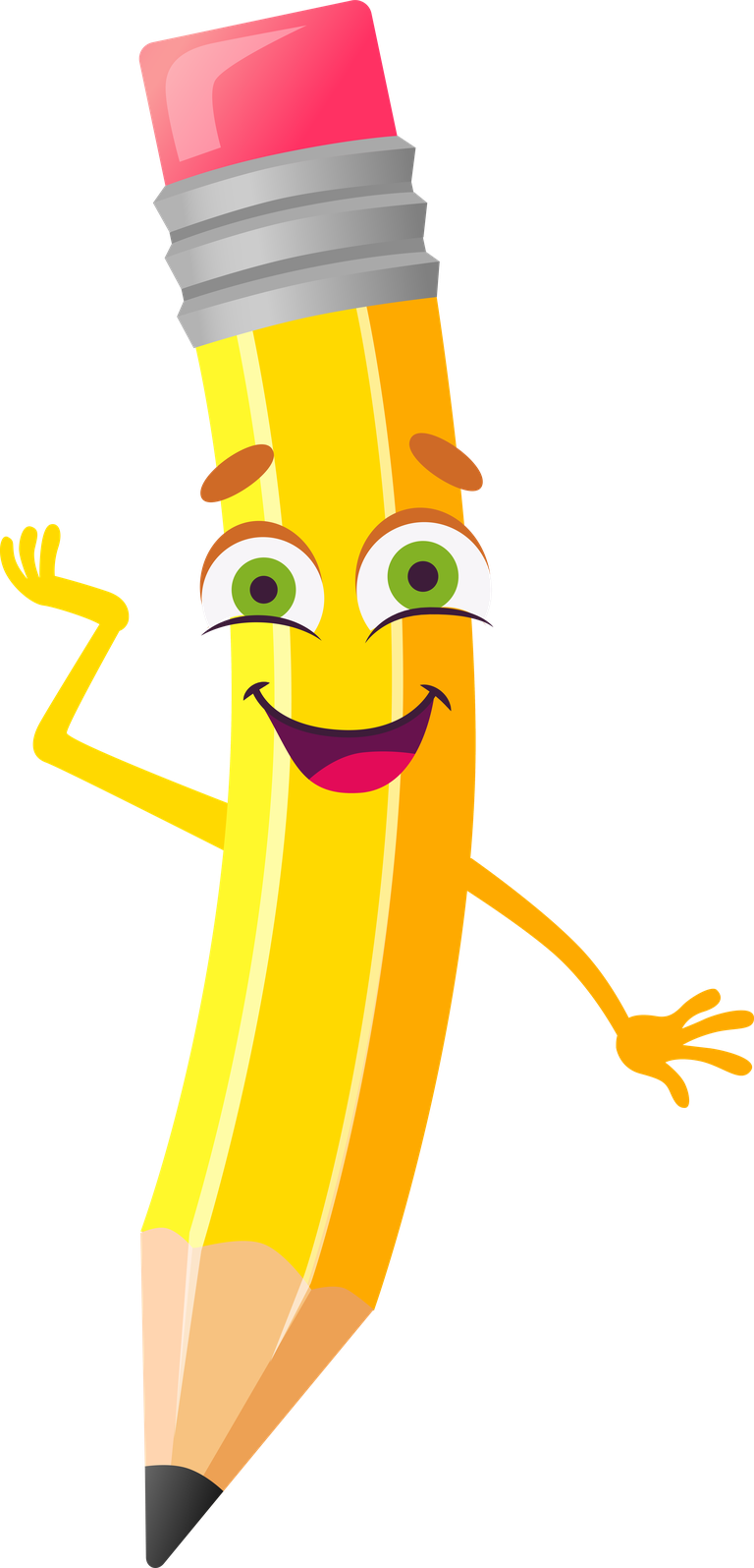 free cute little pencil cute pencil cartoon vector 646004