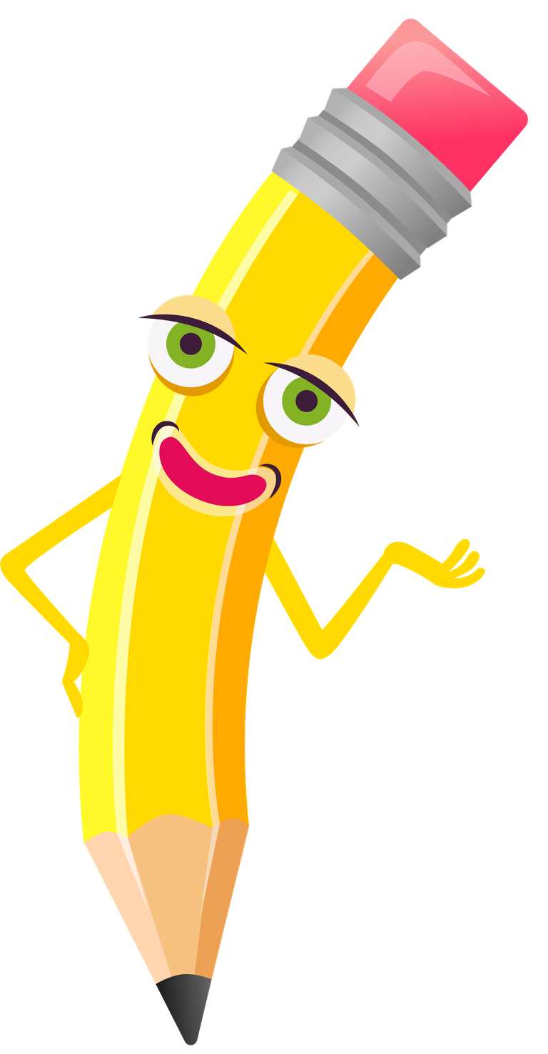 free cute little pencil cute pencil cartoon vector 255612