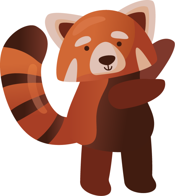 cute red panda cartoon set for playful illustrations and children’s ...